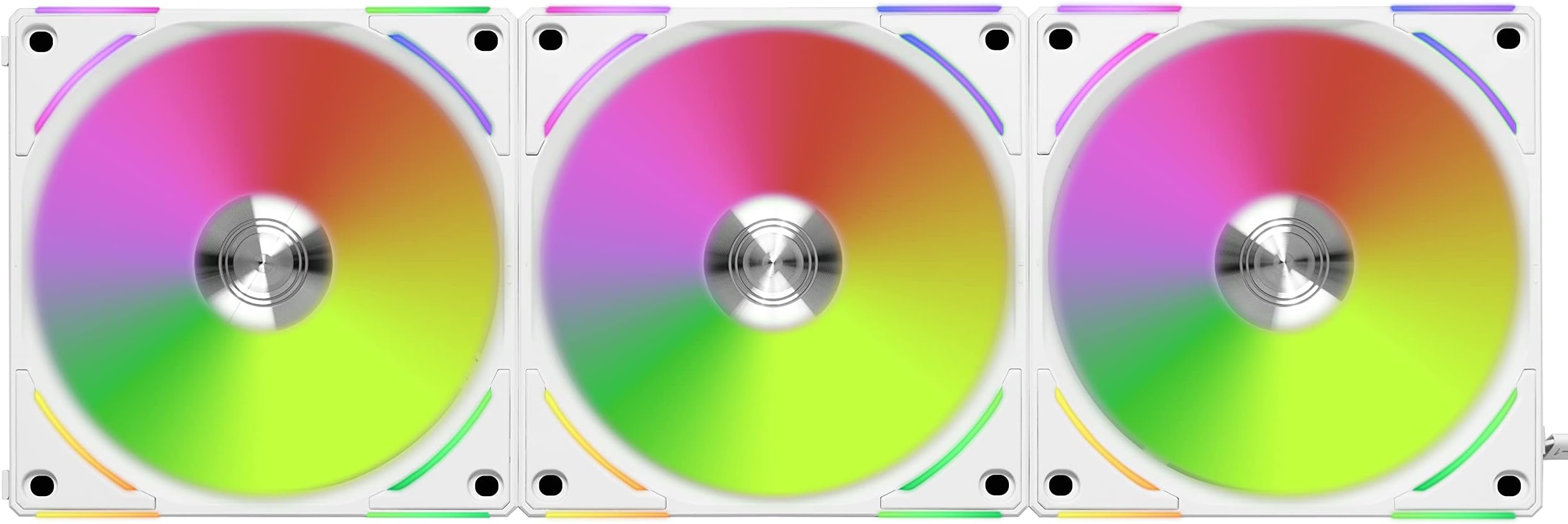 NZXT F120 RGB Core Dreierpackung – 3 × 120 mm nabenmontierte RGB-Lüfter mit RGB-Steuerung – 8 ...