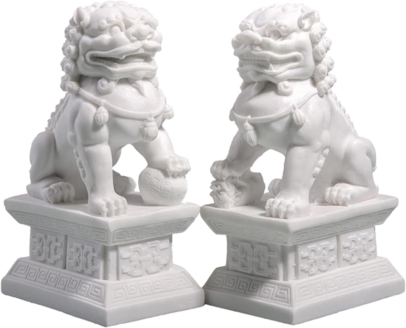 Amazon.com: Seyee-bro Foo Dogs Guardian Lion Statues - Pair of Fengshui ...