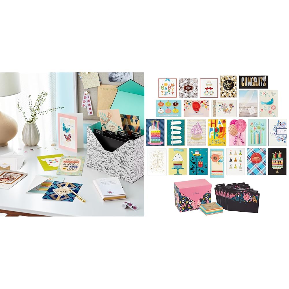 Amazon.com: Hallmark Pack of 24 Handmade Assorted Boxed Greeting Cards ...