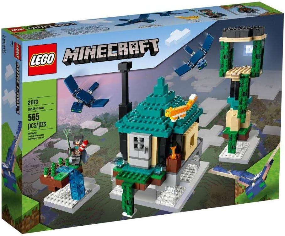 Lego Minecraft The Sky Tower 21173 Fun Floating Islands Building Kit ...