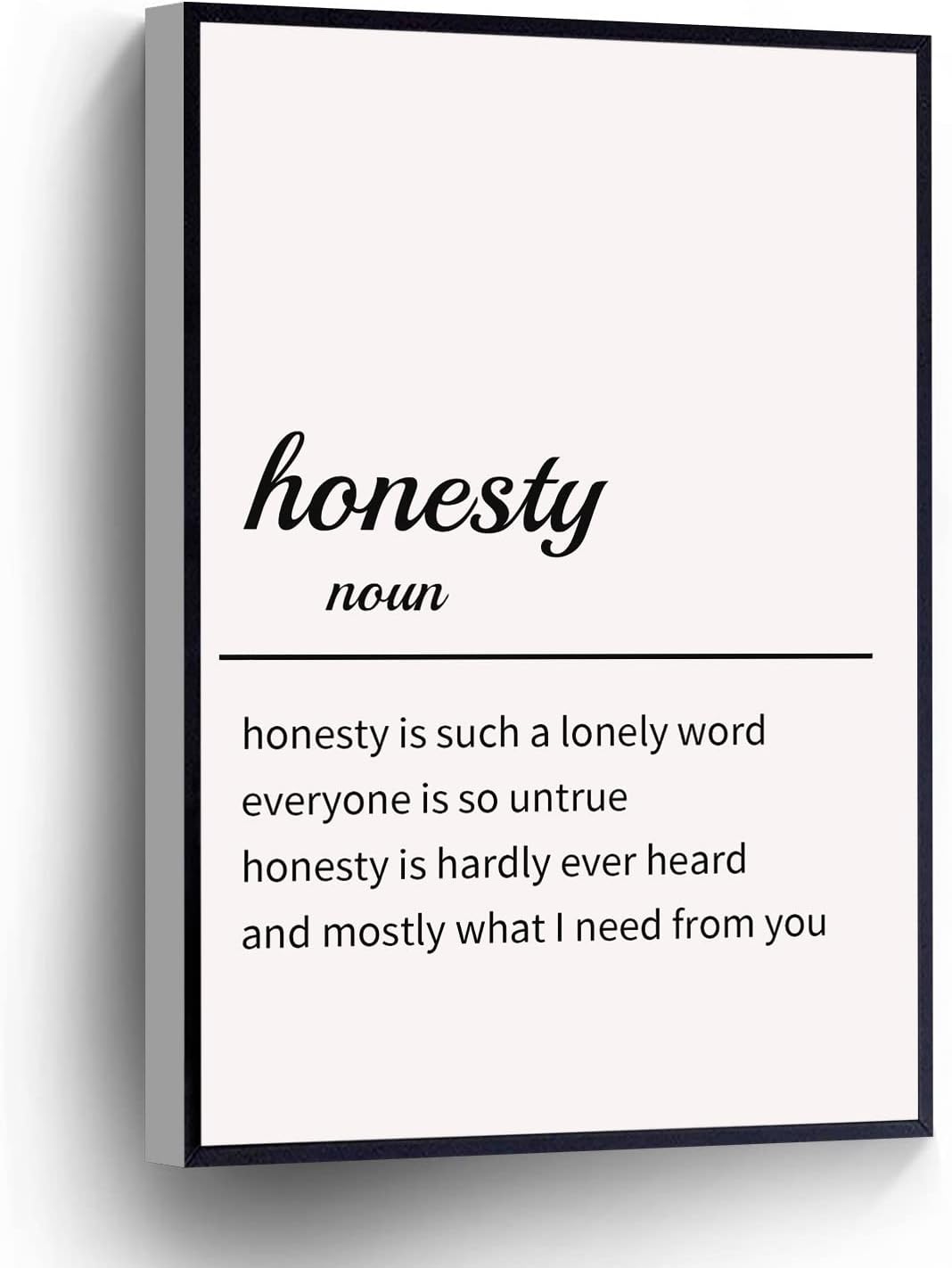 Amazon.com: PUCHYUCT Honesty Definition Canvas Wall Art Inspirational ...