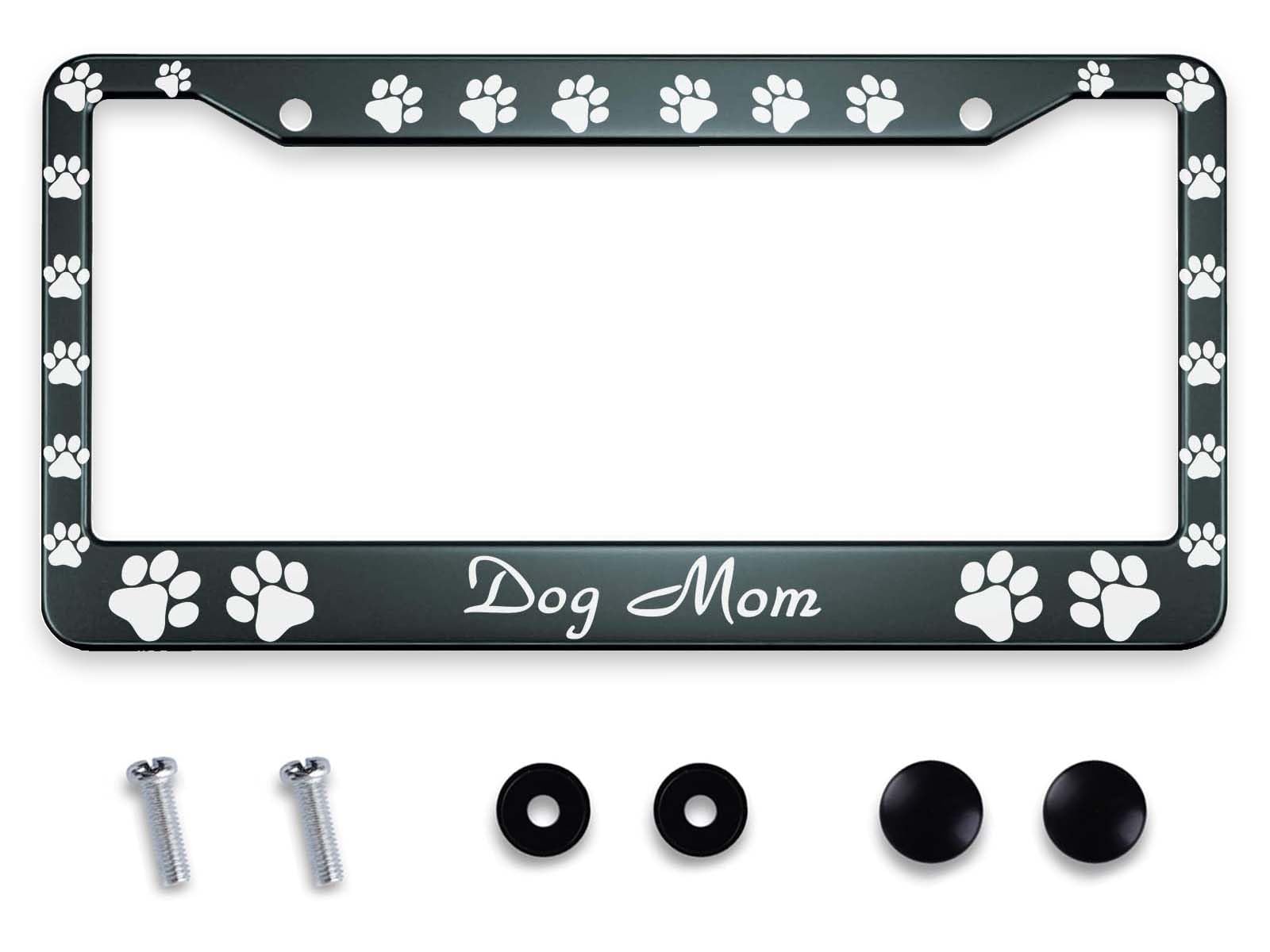 Amazon.com: Smooffly Dog Mom Dog Lovers License Plate Frame Decorative ...