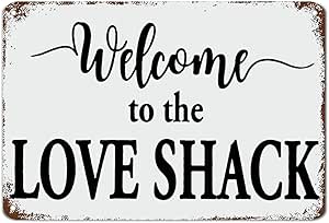 Amazon.com: Decorative Plaques Welcome to The Love Shack Metal Sign ...
