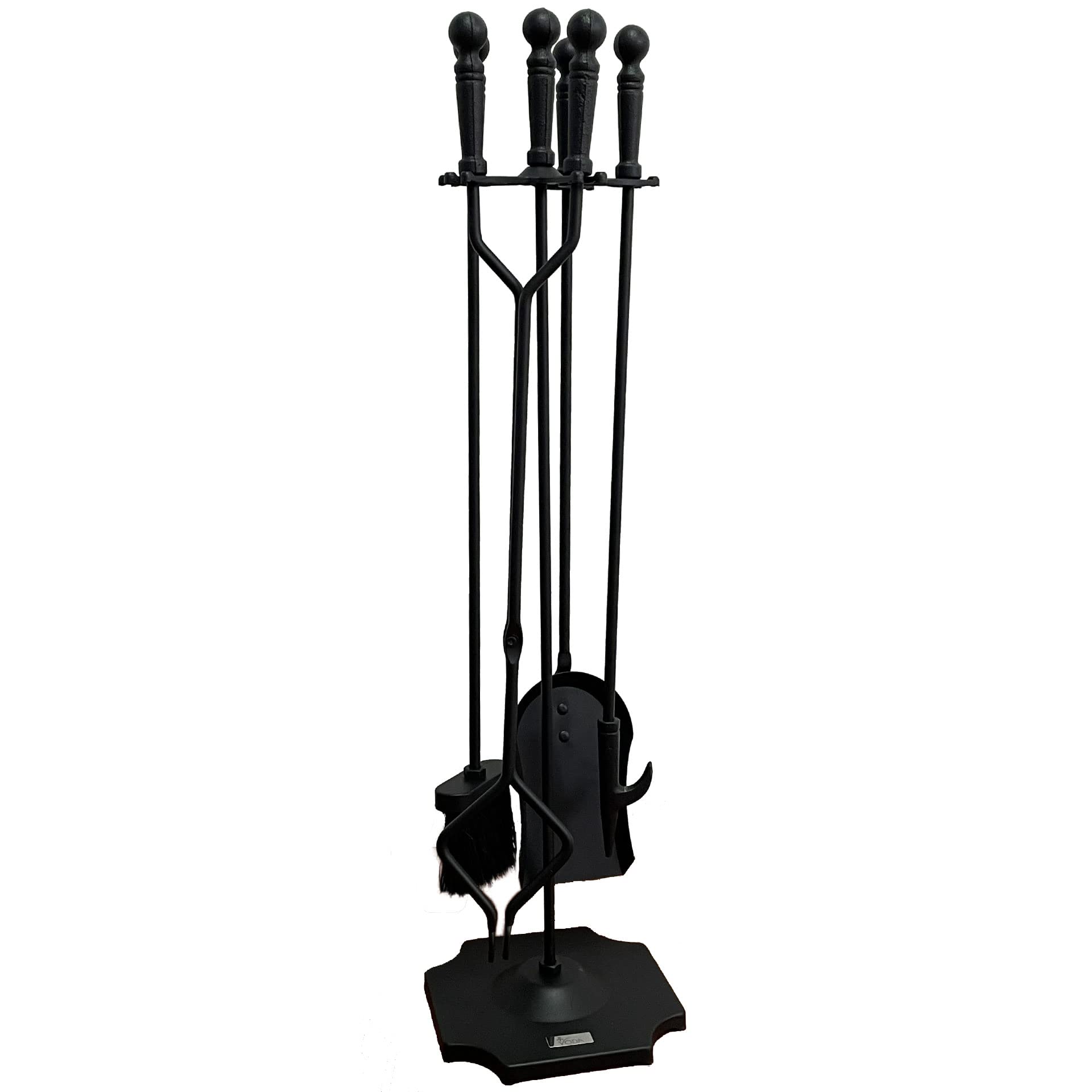 VODA Fireplace Tools Set 5 Pieces 31.5In Cast Iron Indoor Fireside ...