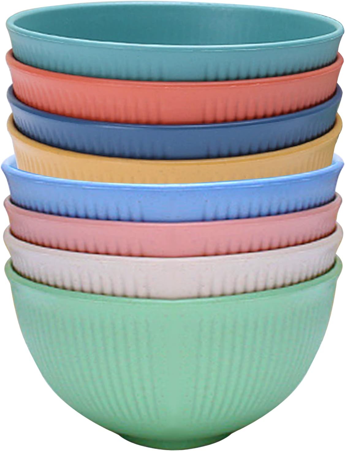 Amazon.com: ATRDTO Set of 8 Unbreakable Microwave Ramen Bowls ...