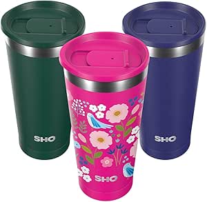 SHO Calix Insulated Stainless Steel Coffee Cup & Tumbler with Slider ...