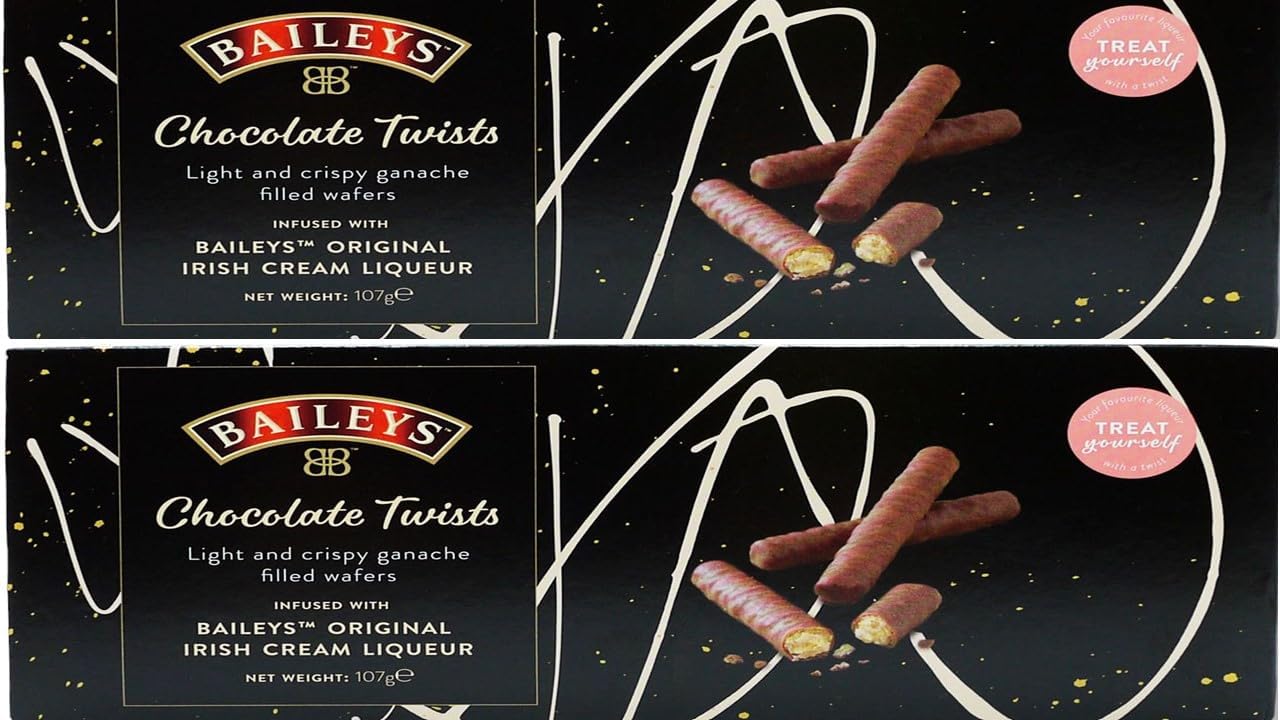 Chocolate Twist Wafer Rolls Infused with Baileys Irish Cream Liqueur ...