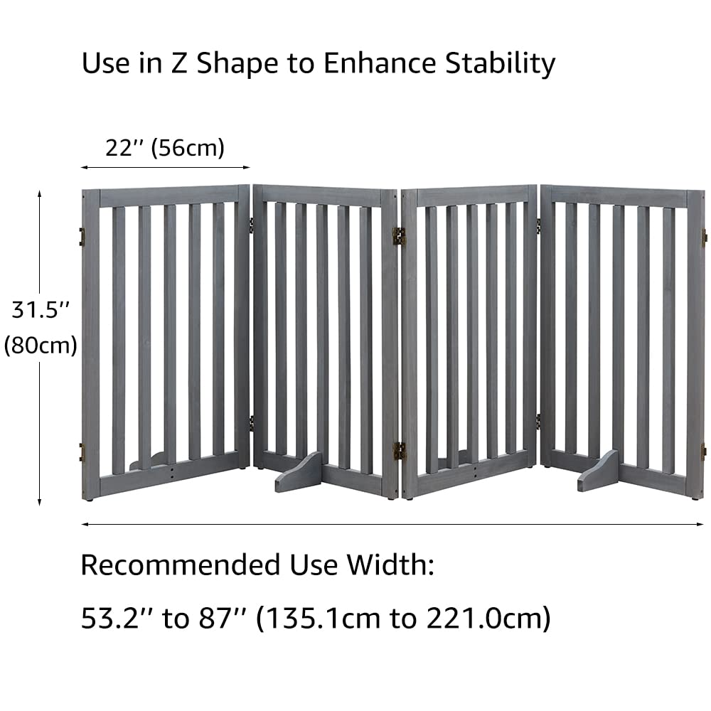Snapklik.com : Freestanding Pet Gate For Dogs, Extra Wide Dog Gate ...