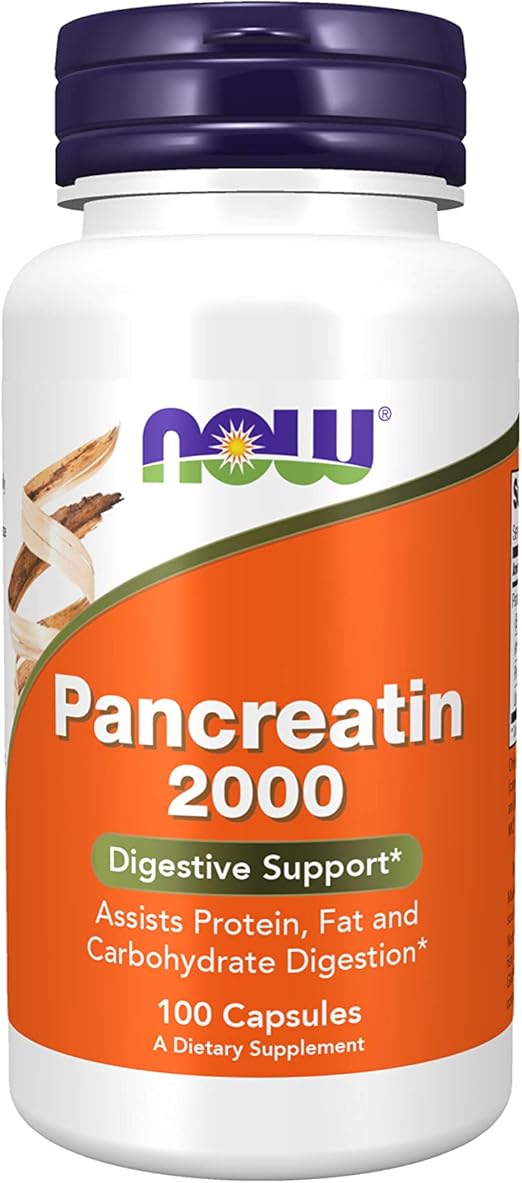Amazon.com: NOW Supplements, Pancreatin 10X 200 mg with naturally ...