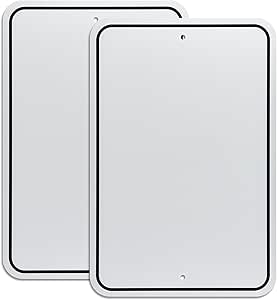 Amazon.com: AUYKTE Blank Metal Sign 2 Pack, 18 x 12 Inches Blank Write ...