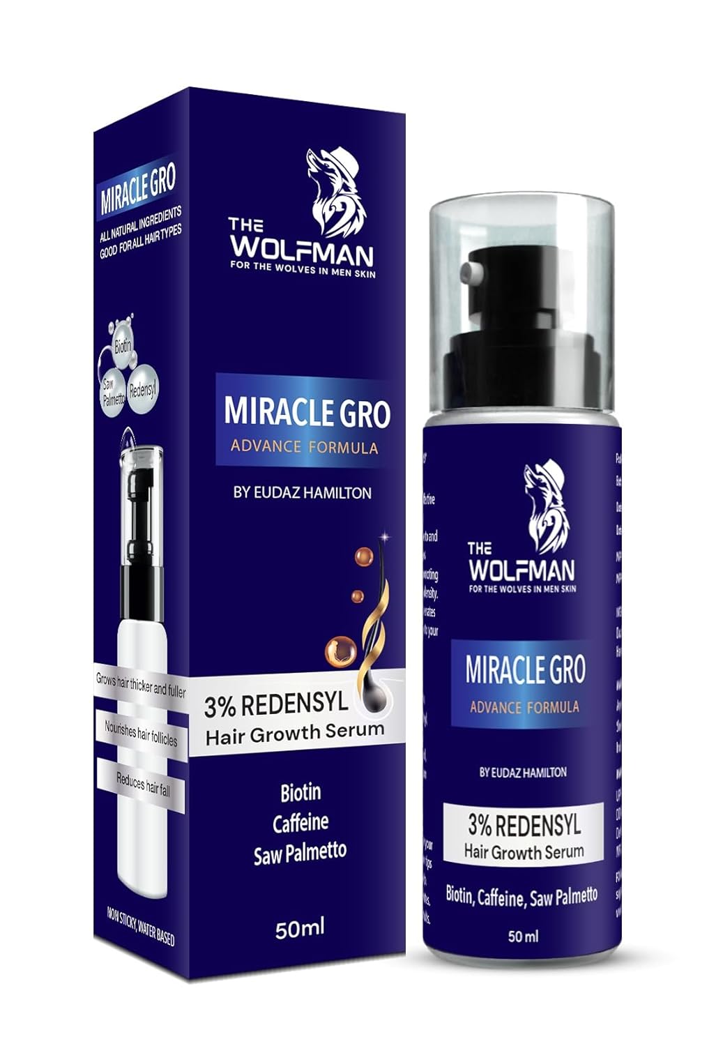 Buy The Wolfman 3% Redensyl Hair Growth Serum, Advanced Formula With ...