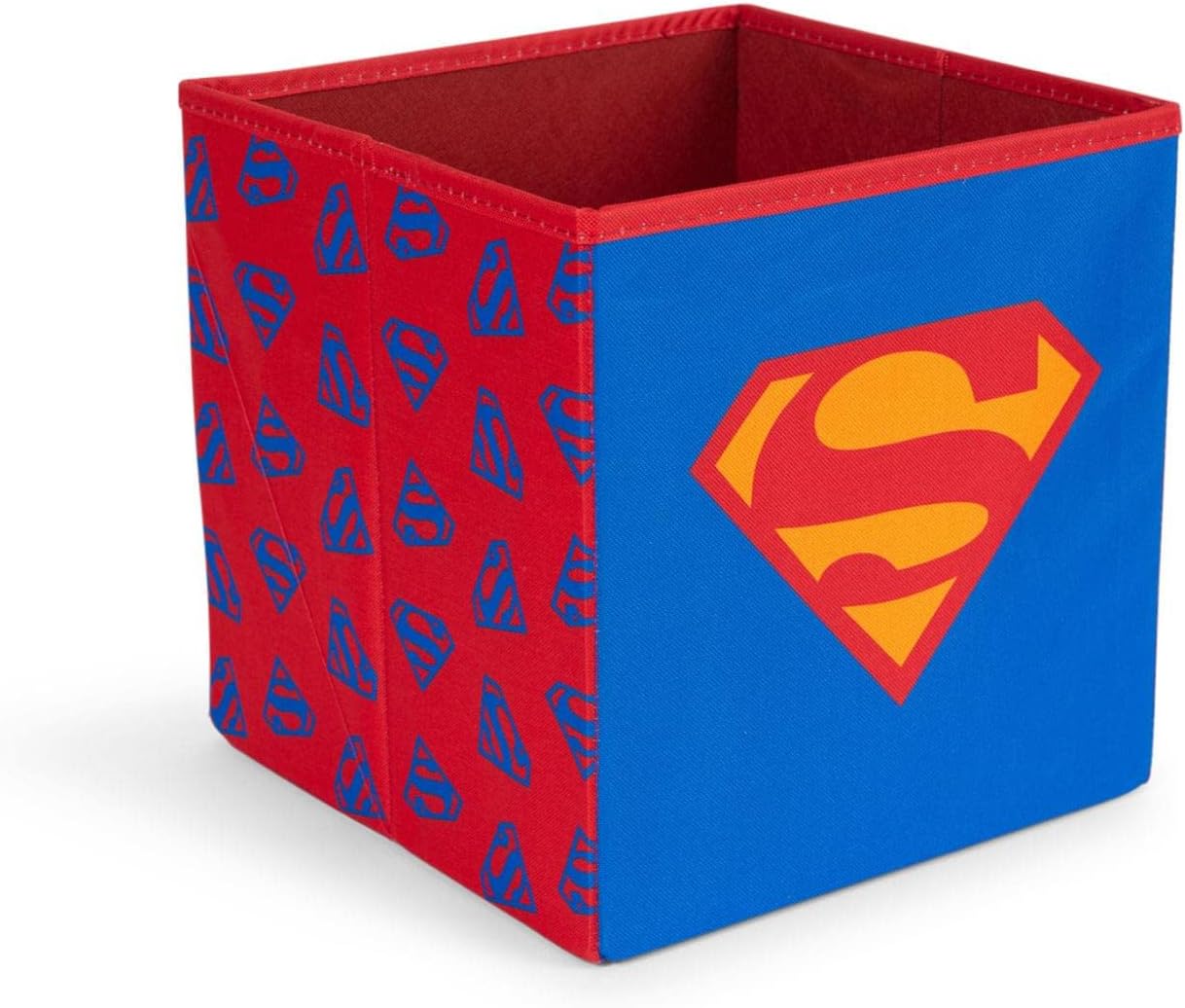 Amazon.com: DC Comics Superman Logo 11-Inch Storage Bin Cube Organizers ...
