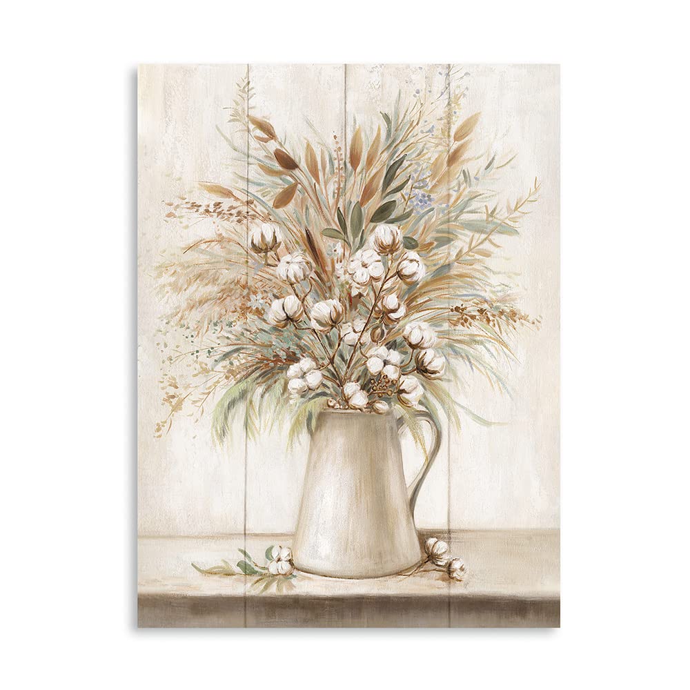 Amazon.com: Cotton Bouquet Pictures Wall Decor Cotton Wall Art Canvas ...