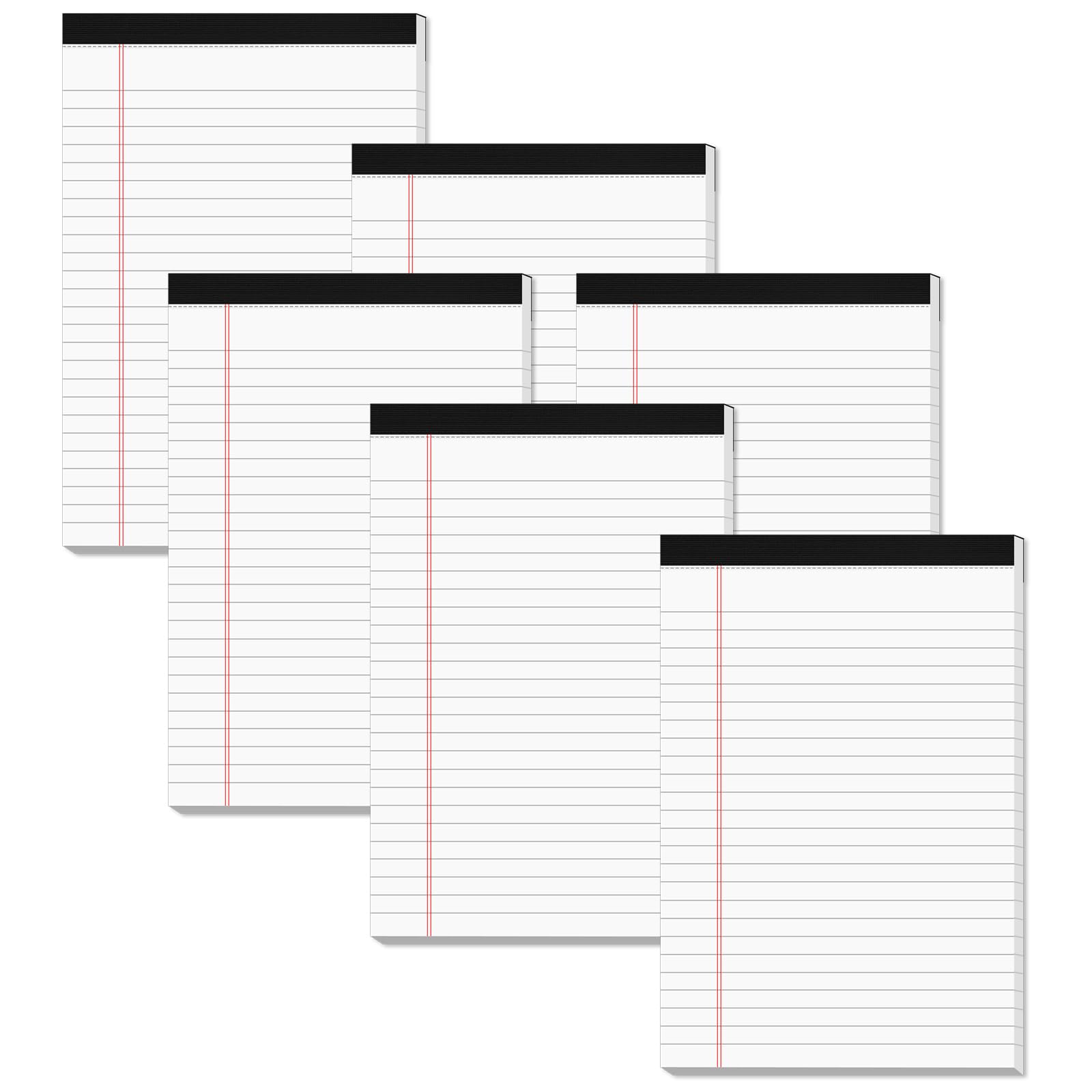 Legal Pads 5 x 8 White Small Legal Notepads 5 x 8 Note Pads 6 Pack ...