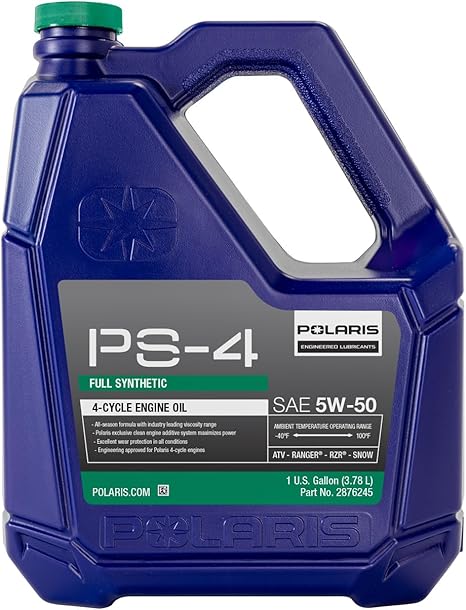 Amazon.com: Polaris PS4 All-Season 4 Cycle 5W50 Full Synthetic Motor ...