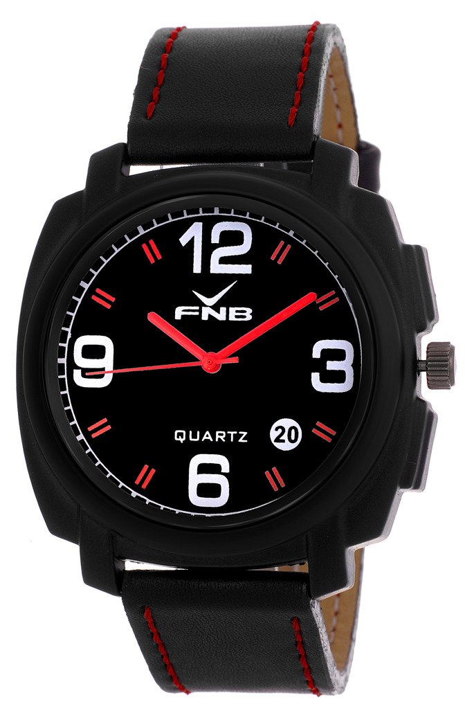 FNB Black Dial Analogue Watch for Men fnb0069 : Amazon.in: Fashion