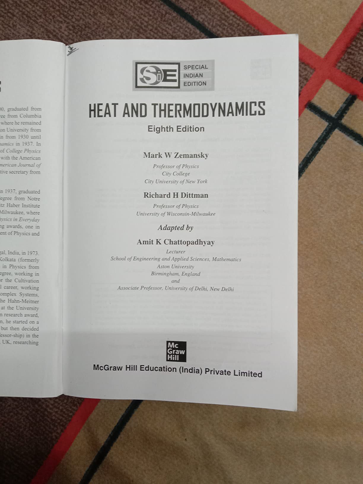 Buy HEAT AND THERMODYNAMICS (SPECIAL INDIAN EDN), 8TH EDN Book Online ...