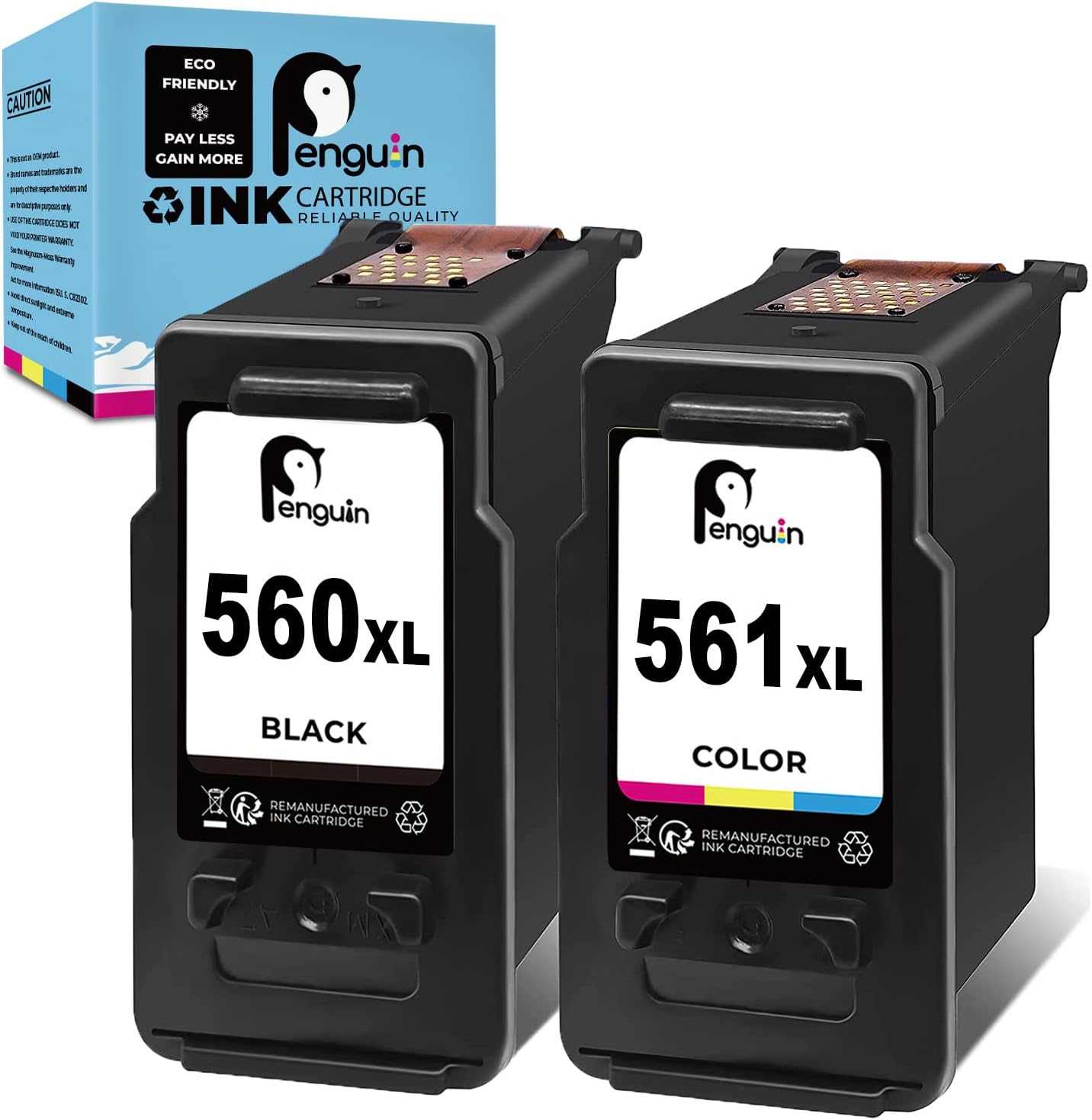 Penguin PG-560XL CL-561XL Printer Ink Cartridge Black and Colour ...
