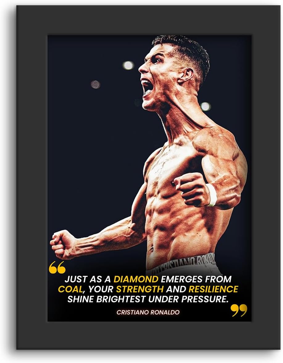 POSTER WALLAH Ronaldo Poster for Home Office and Student Room Wall ...