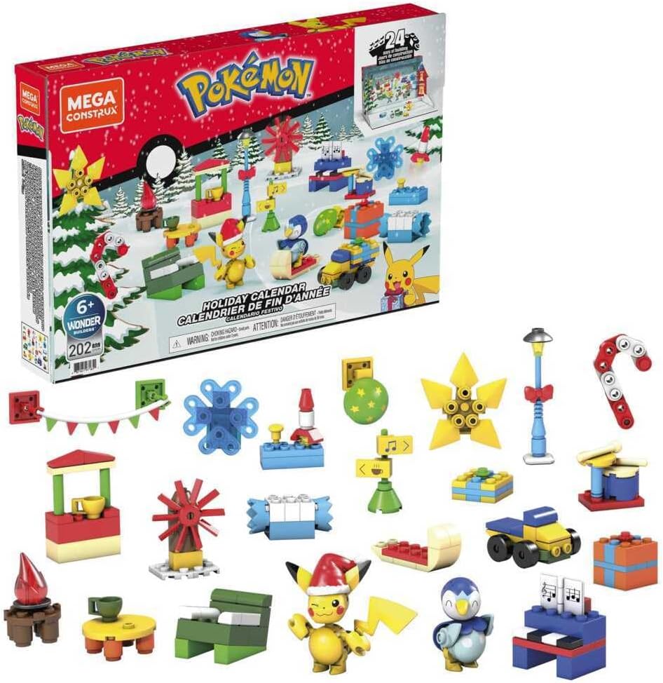 Amazon.com: Pokemon Holiday Advent Calendar for Kids, 24 Piece Gift ...