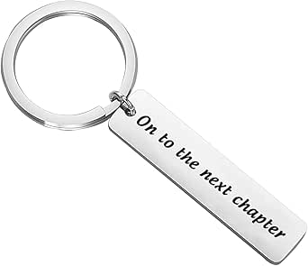 Amazon.com: MYOSPARK On To The Next Chapter Keychain Bookmark ...