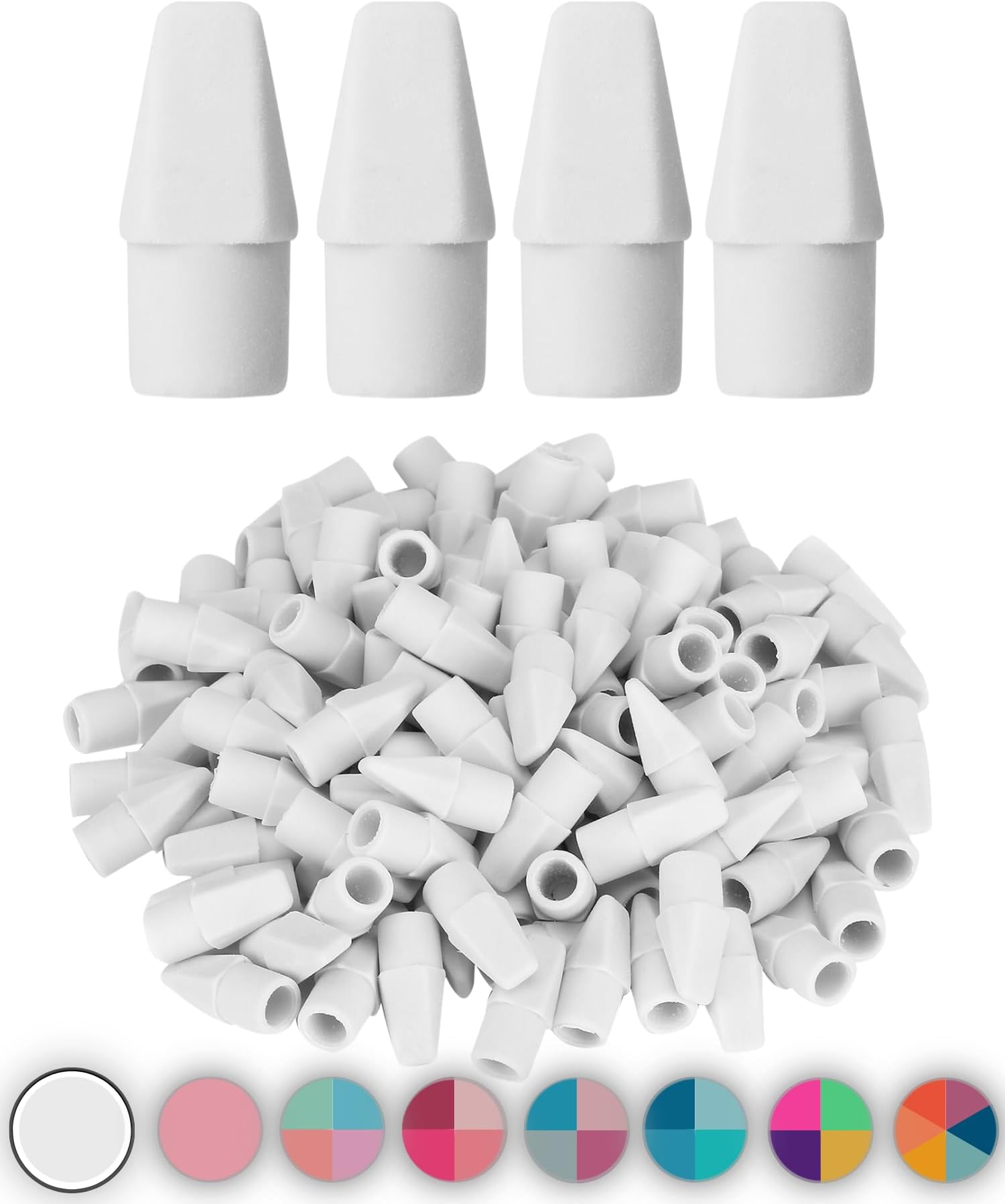 Mr. Pen- White Pencil Top Erasers, 120 pc,Eraser Caps for Pencils ...
