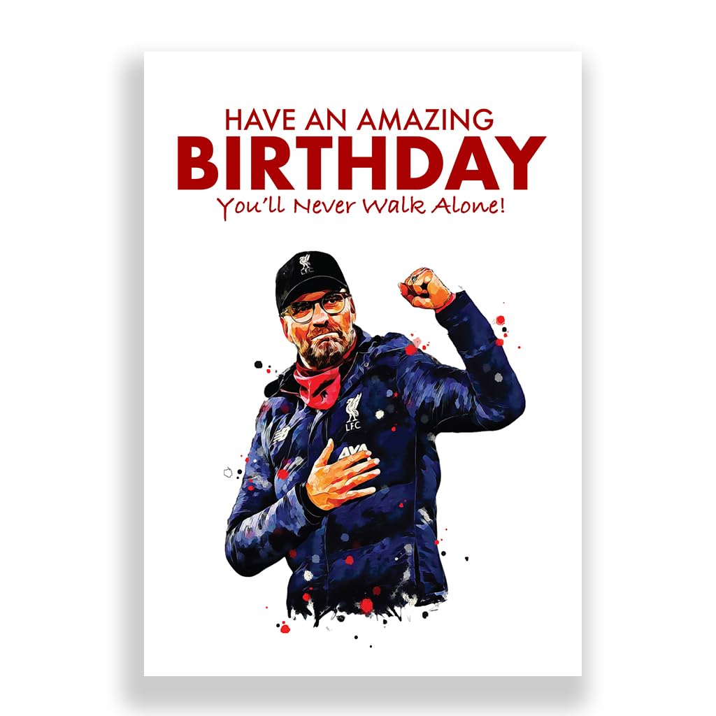 Liverpool Birthday Card | Jurgen Klopp : Amazon.co.uk: Stationery ...