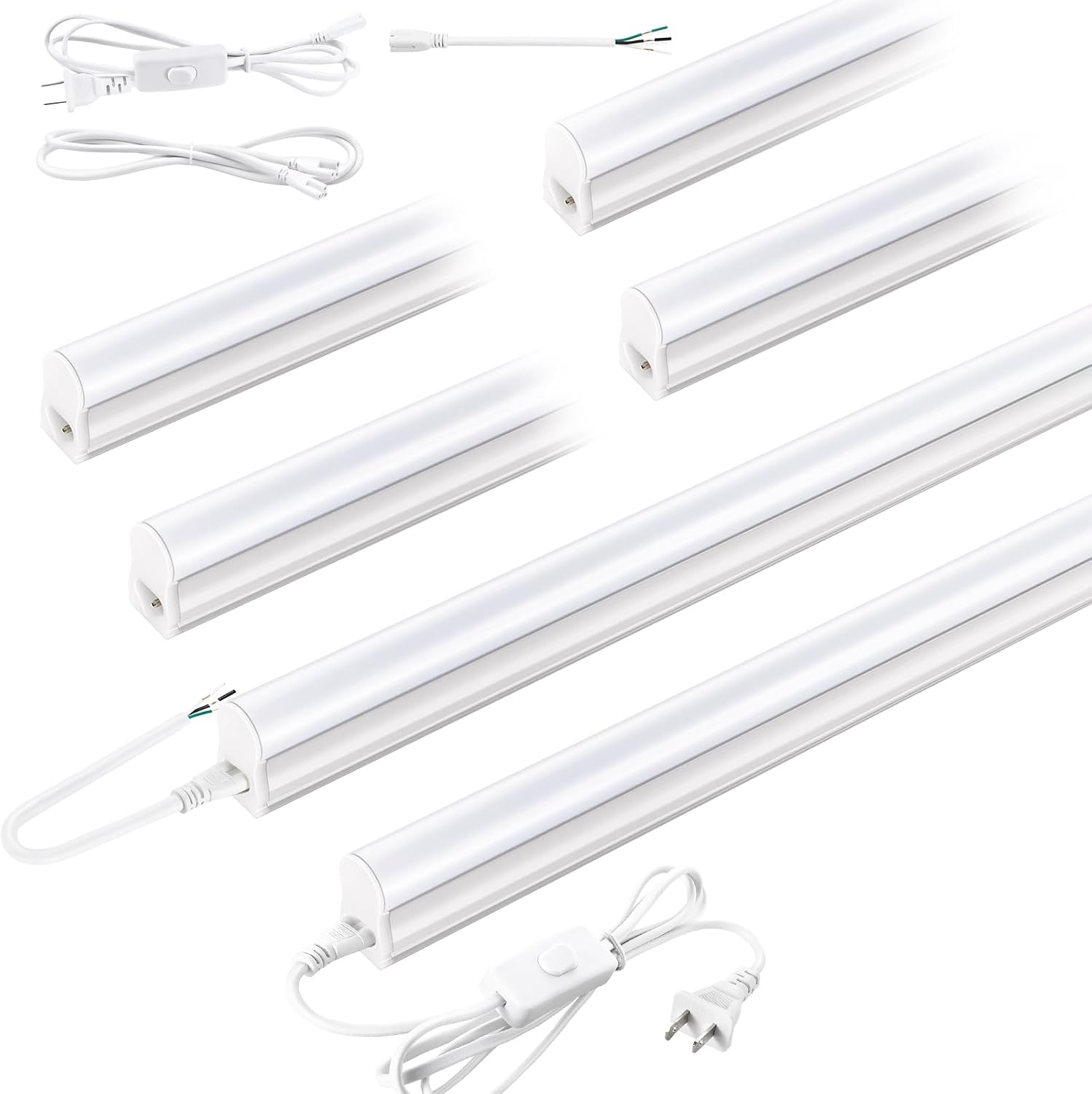 Pak 4FT LED Shop Lights, 2300LM 6500K Cool White, 20W Energy-Saving ...