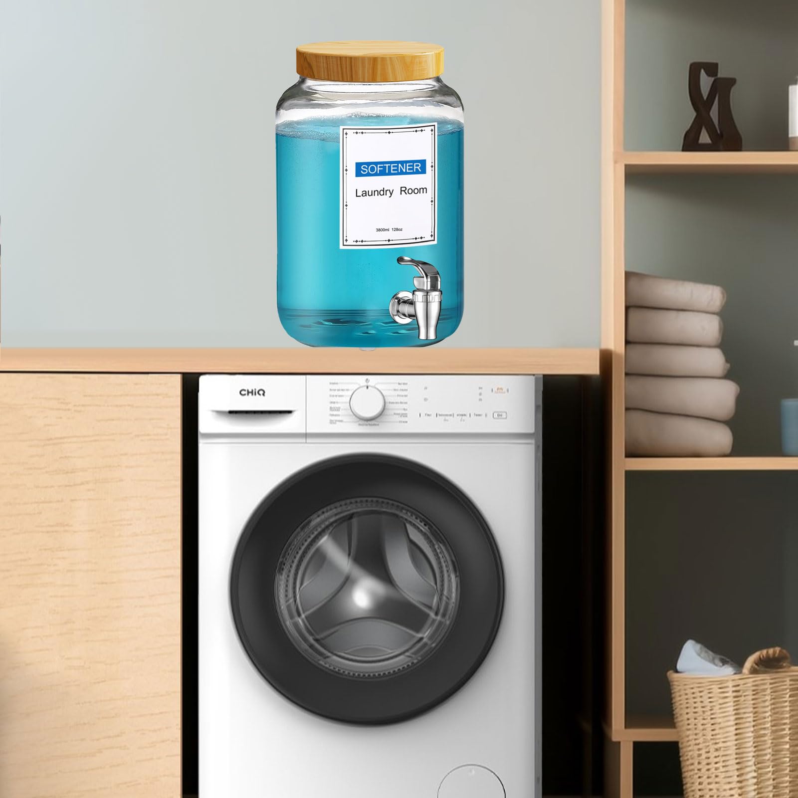 Snapklik.com : Laundry Detergent Dispenser,1 Gallon Glass Liquid ...