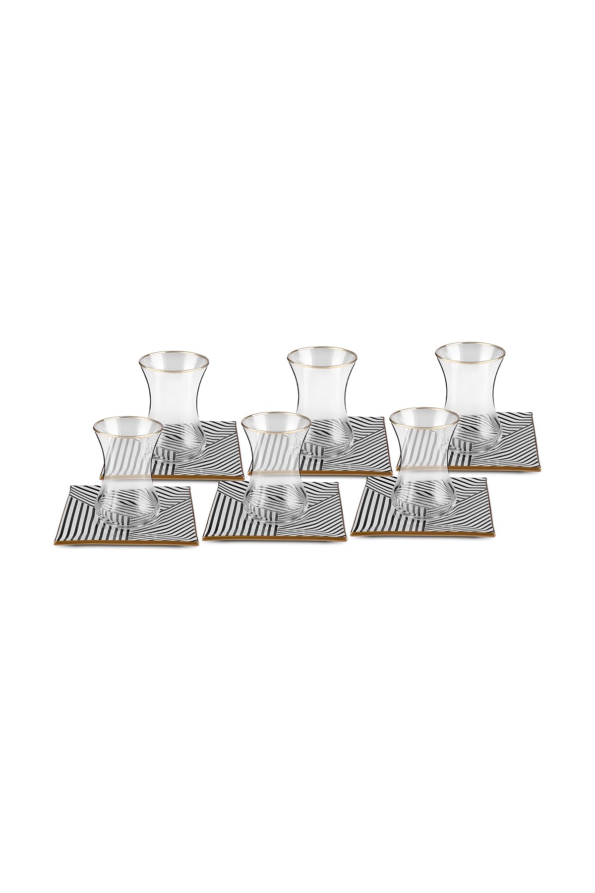 Snapklik.com : Karaca Black Noir New Square 12-Piece Tea Set For 6 ...