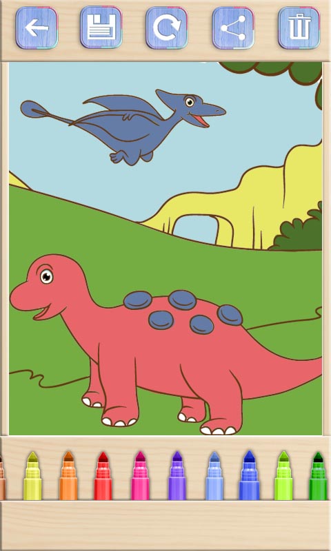 Magic paint dinosaurs – Painting and coloring dinosaurs game for ...