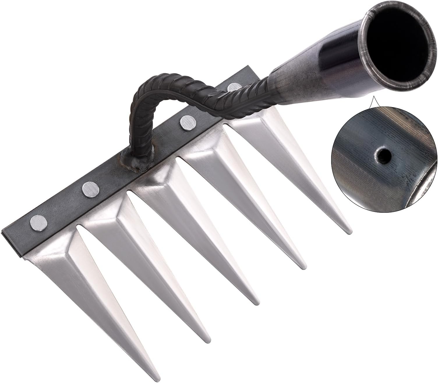 Amazon.com : All-steel Garden Rake(4 and 6 Tines)Gardening Tools Heavy ...