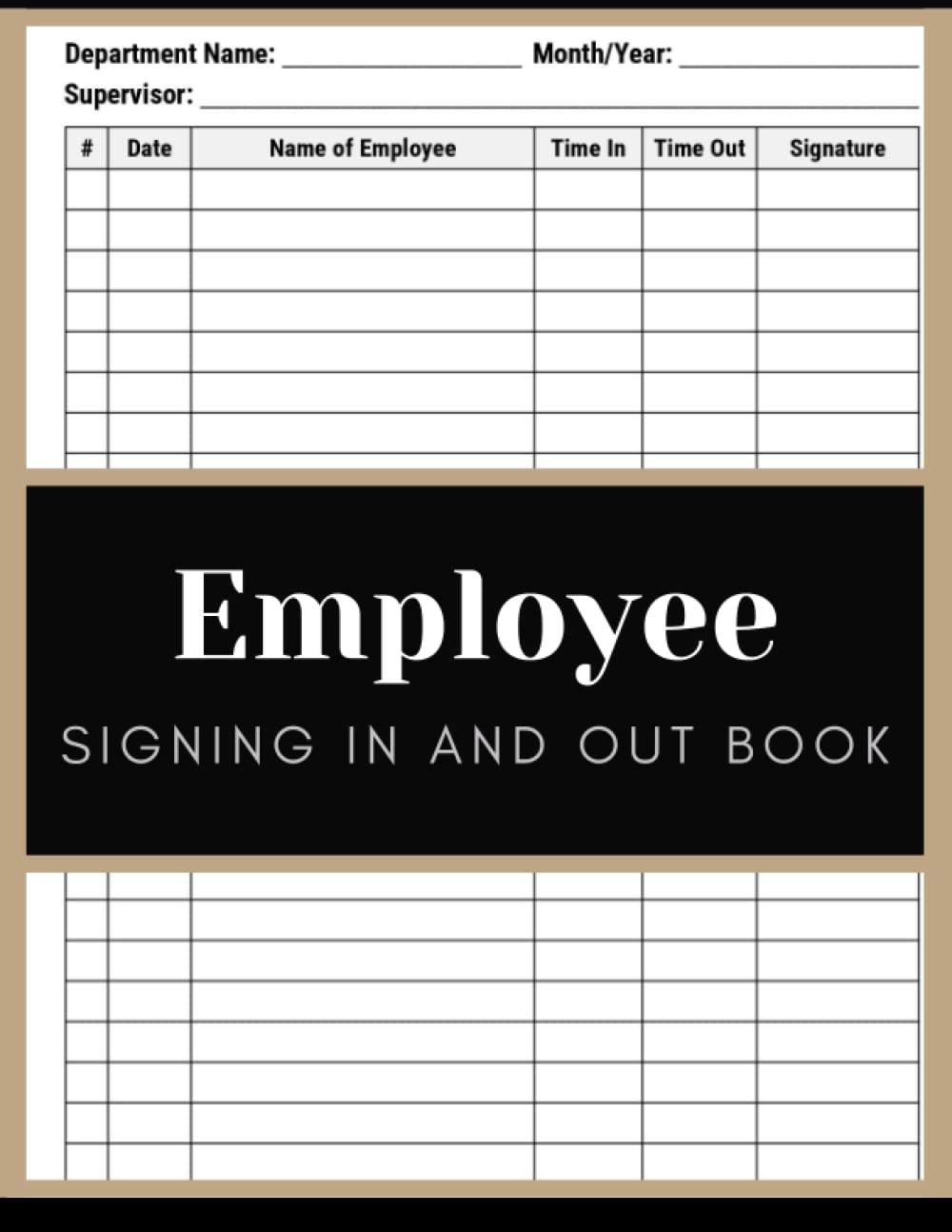 Employee Signing In And Out Book: Employee Sign in Book for Business ...
