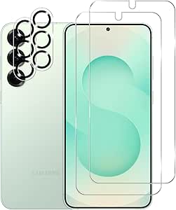 Amazon.com: BIGFACE Galaxy S25 Plus Tempered Glass Screen Protector + Camera Lens Protector [2 ...
