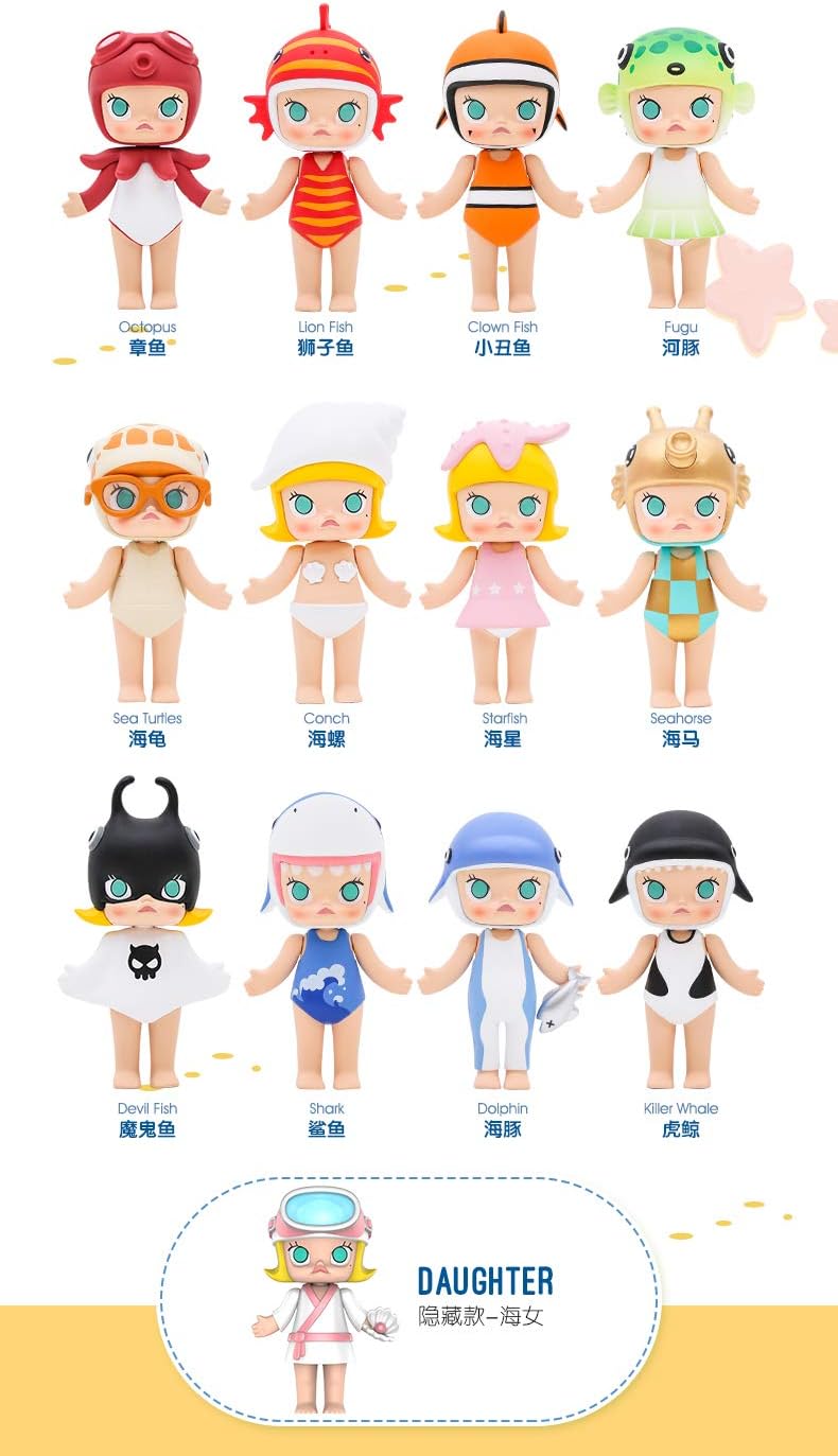 POPMART MOLLY cute sea creatures series 1 BOX : Amazon.co.uk: Toys & Games