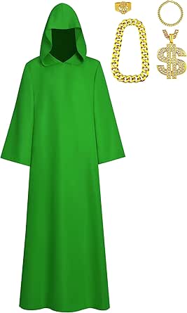 Amazon.com: Wandamaga Adult Men Shadow Wizard Money Gang Costume Robe ...