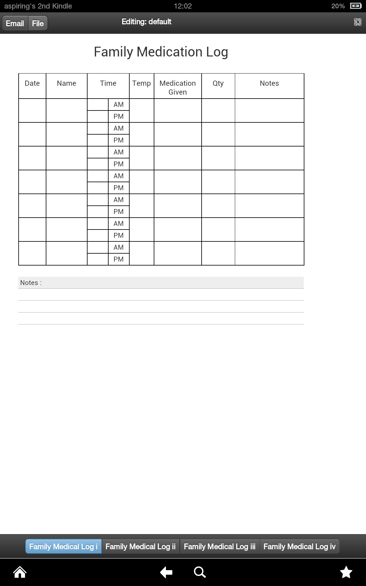 Family Medication Logs - App on Amazon Appstore