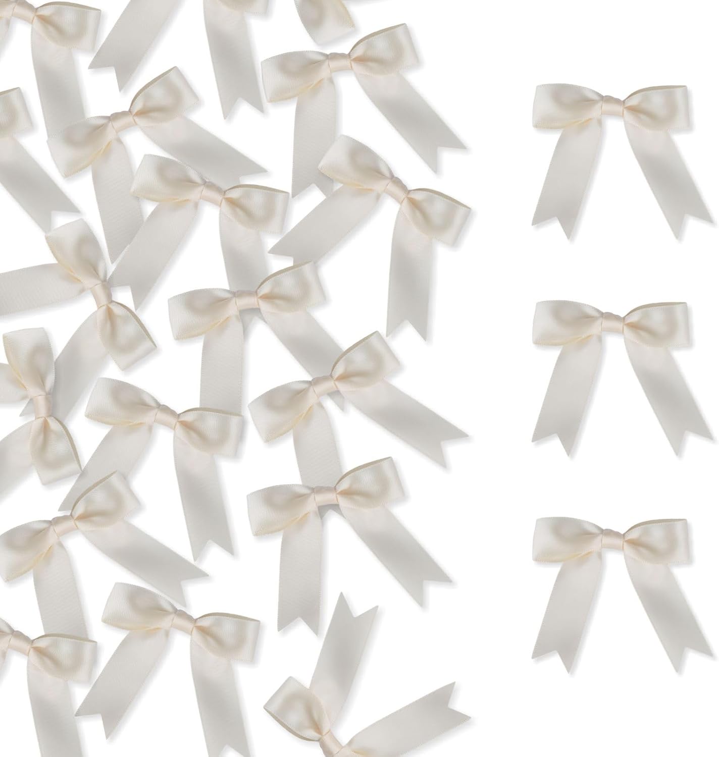 Amazon.com: Meseey 100 Pcs Satin Ribbon Bows with Twist Tie 2.5 Inch ...