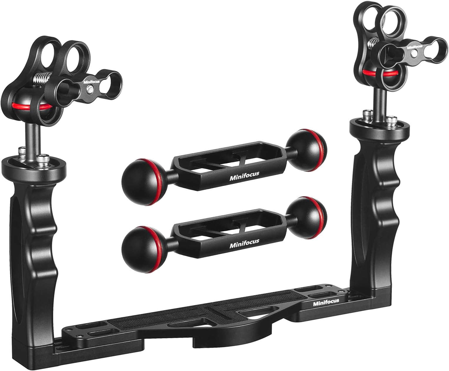 Amazon.com: MINIFOCUS Underwater Camera Handle Tray Bracket & 5" Double ...