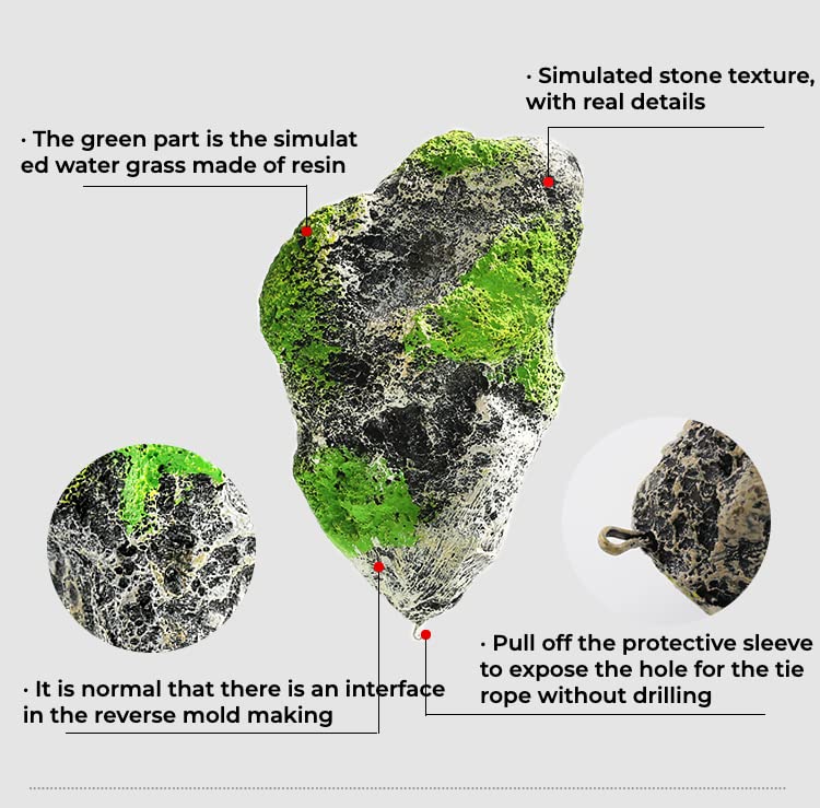 Snapklik.com : Natural Shape Floating Rocks Fish Tank Decorations ...