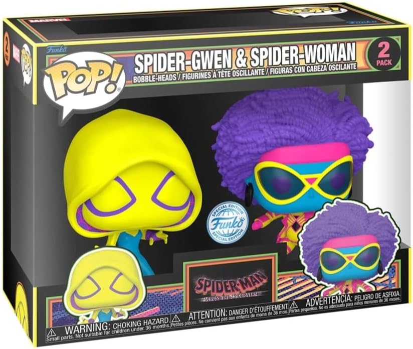 Amazon.com: Funko Spider-Man Spider-Gwen & Spider-Woman Pop! Vinyl ...