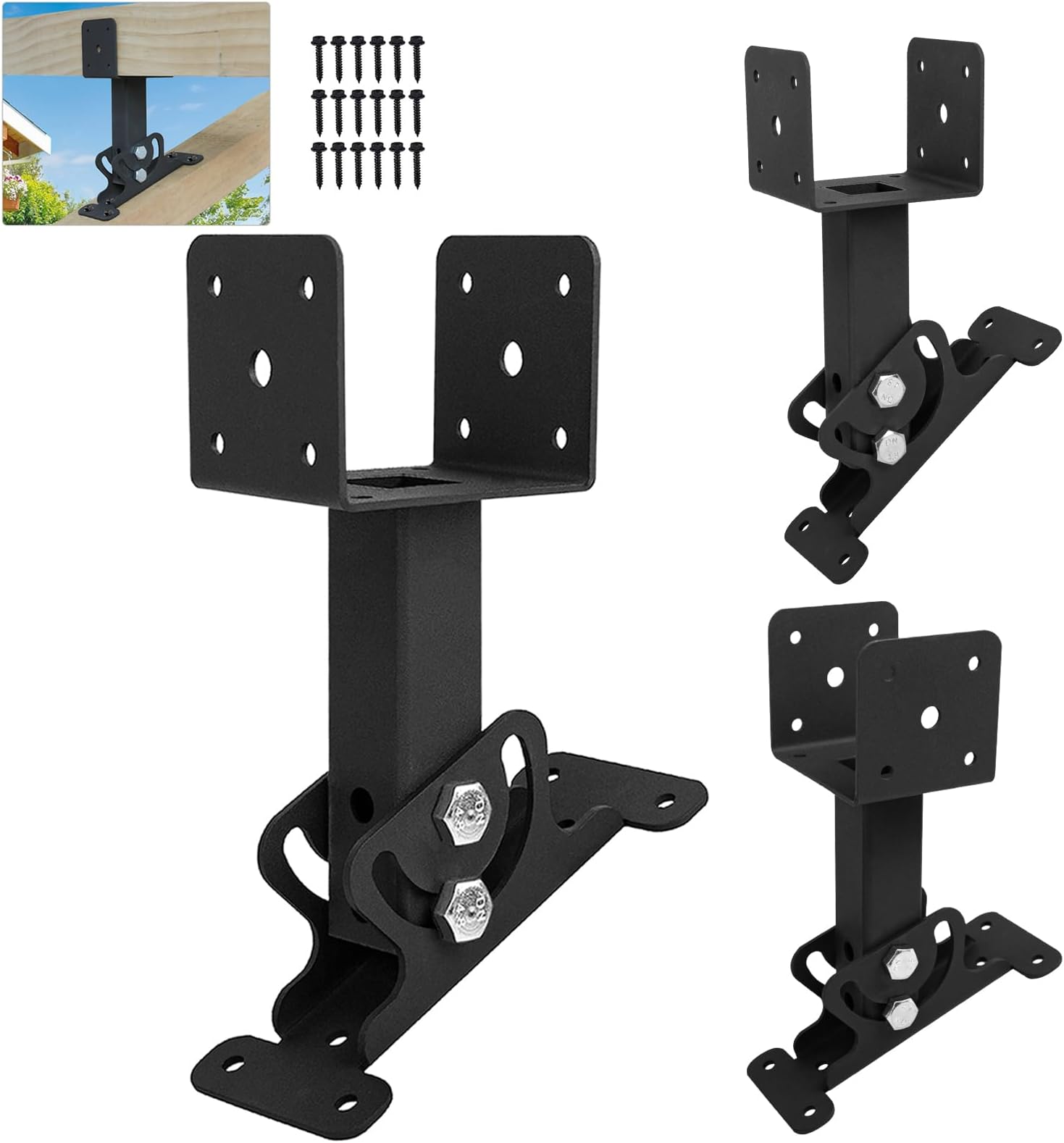 Amazon.com: Wdwlbsm 2PCS Roof Riser for Pergola Roof Riser Beam Bracket ...