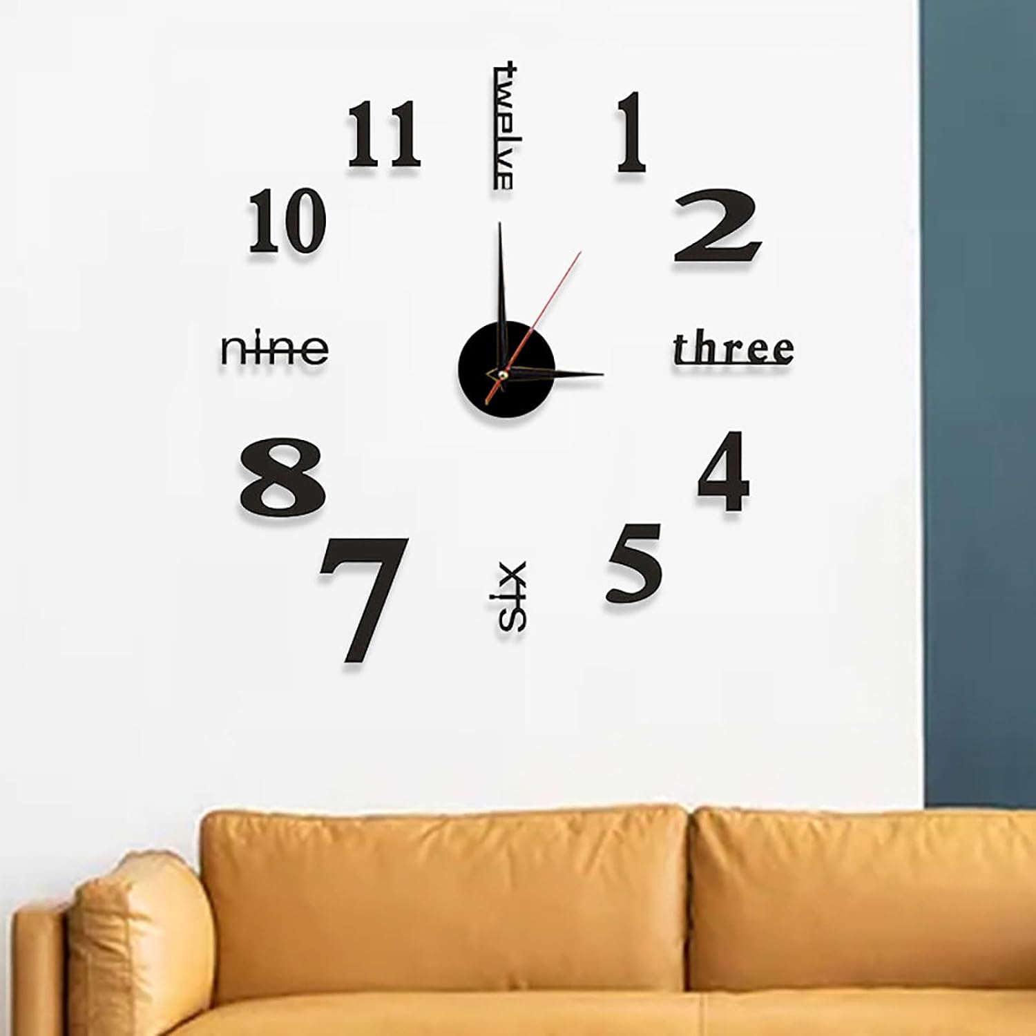 Amazon.com: Generic 3D Wall Decal Decorative Clock,Living Room ...