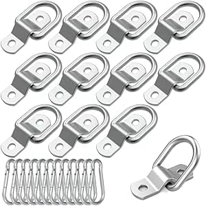 Amazon.com: D Rings Tie Down Anchors Hooks,1/4" D Lashing Ring Cargo Tie Down Anchors for ...