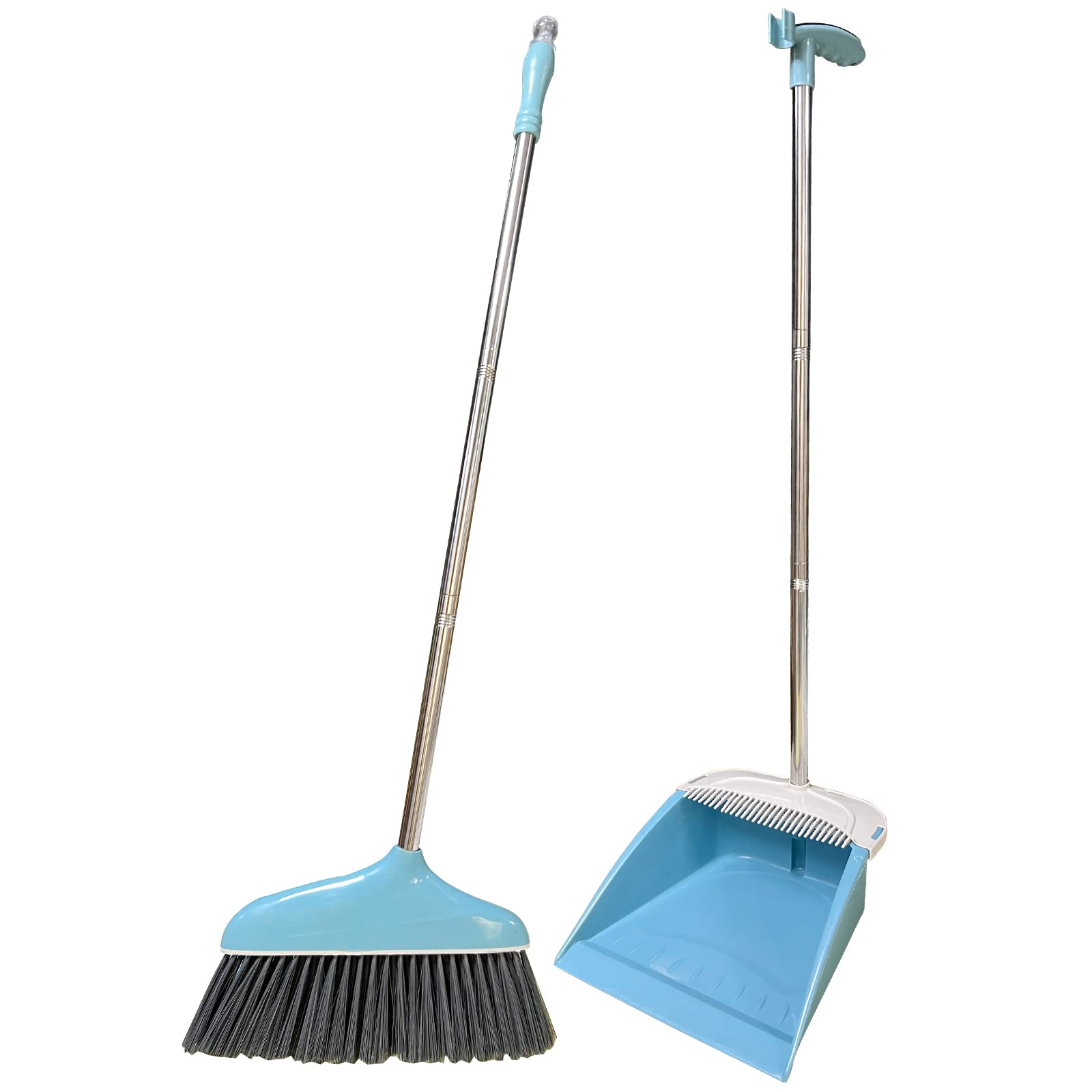 Roellgs Broom and Dustpan Kit Vertical Long Handle Broom Kit Dustpan ...