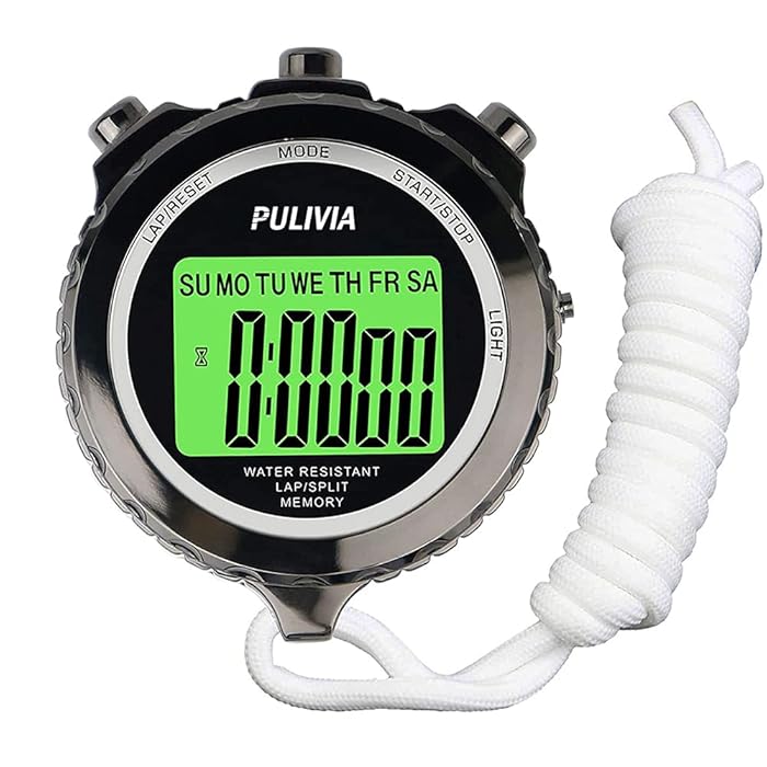 Buy PULIVIA Sports Stopwatch Timer Lap Split Digital Stopwatch with ...