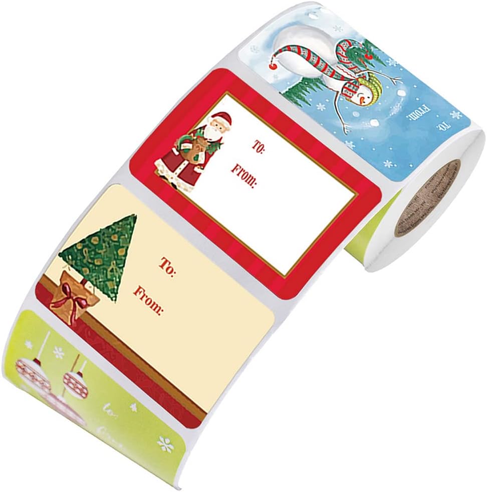 250 Pcs Christmas Gift Tags Christmas Name Tag Stickers Holiday ...