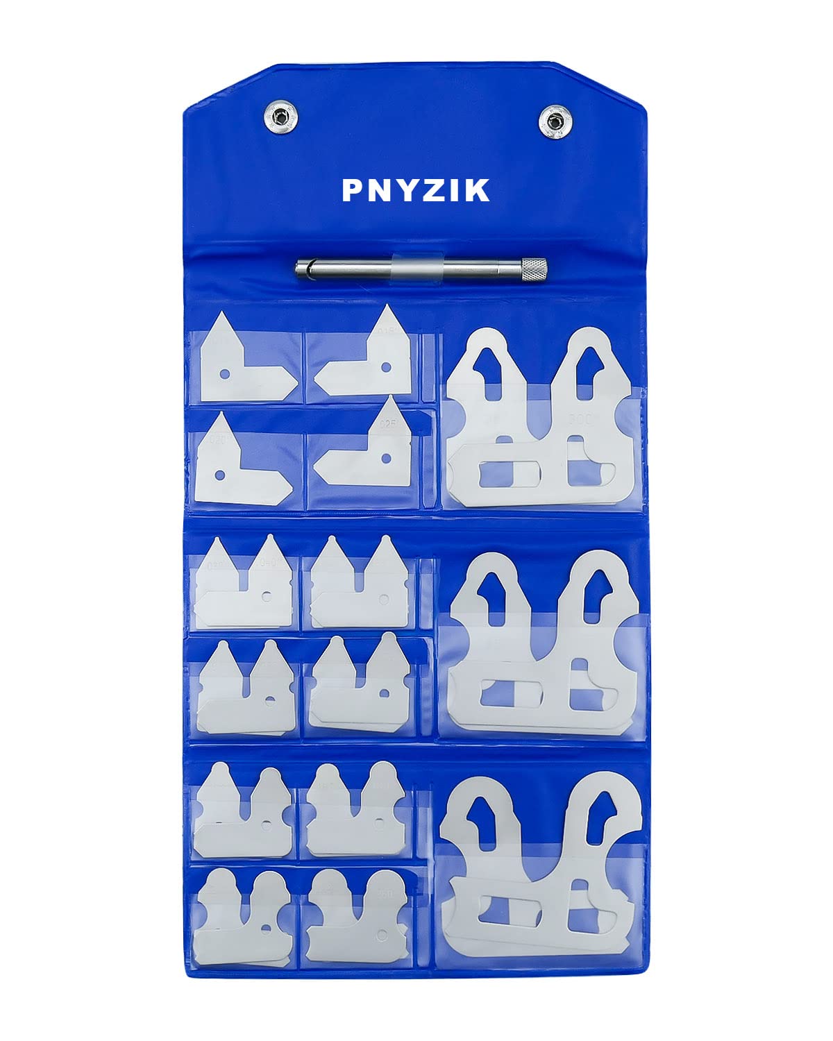 26 PCS Radius Gauge Set 0.010" - 0.500" with Holder, Stainless Steel ...