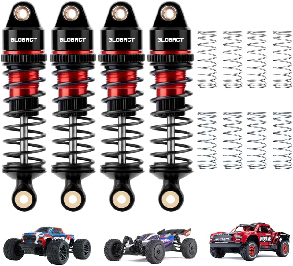 Amazon.com: GLOBACT Aluminum Adjustable Shock Damper Oil Shock for ...