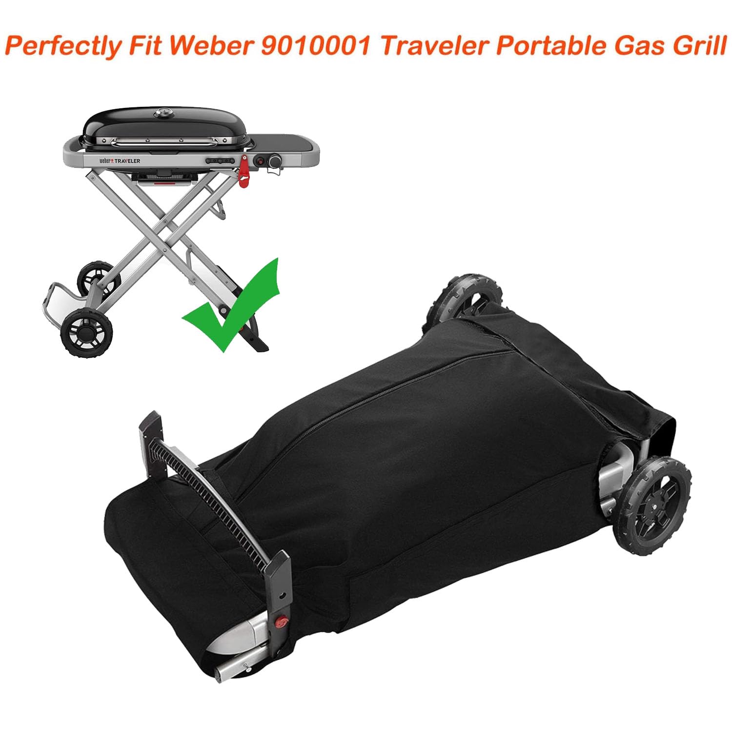 Snapklik.com : Grill Cover For Weber Traveler Grill, Heavy Duty 600D ...